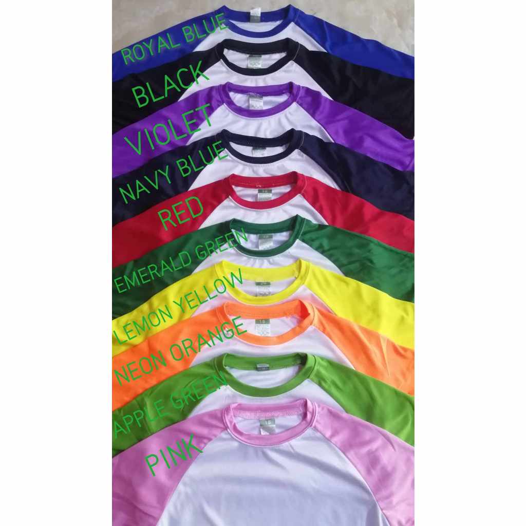RAGLAN KIDS T-SHIRT ROUND NECK PLAIN UNISEX | Shopee Philippines