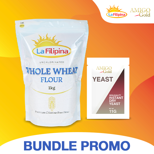 La Filipina Unchlorinated Whole Wheat Flour 1kg Plus Amigo Gold Yeast ...