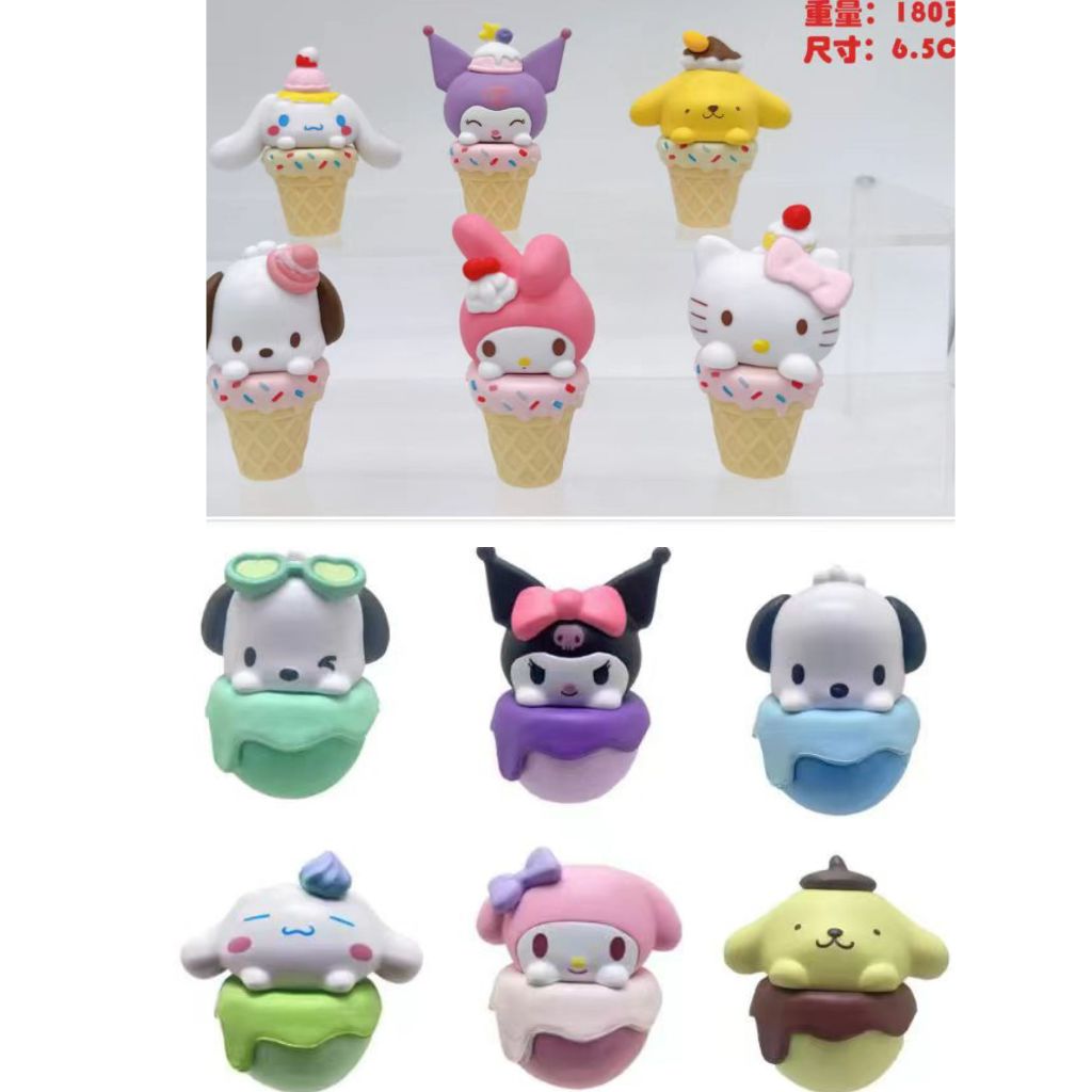 6pcs Sanrio Kuromi Hello Kitty My Melody Twisted Doll Machine DIY ...