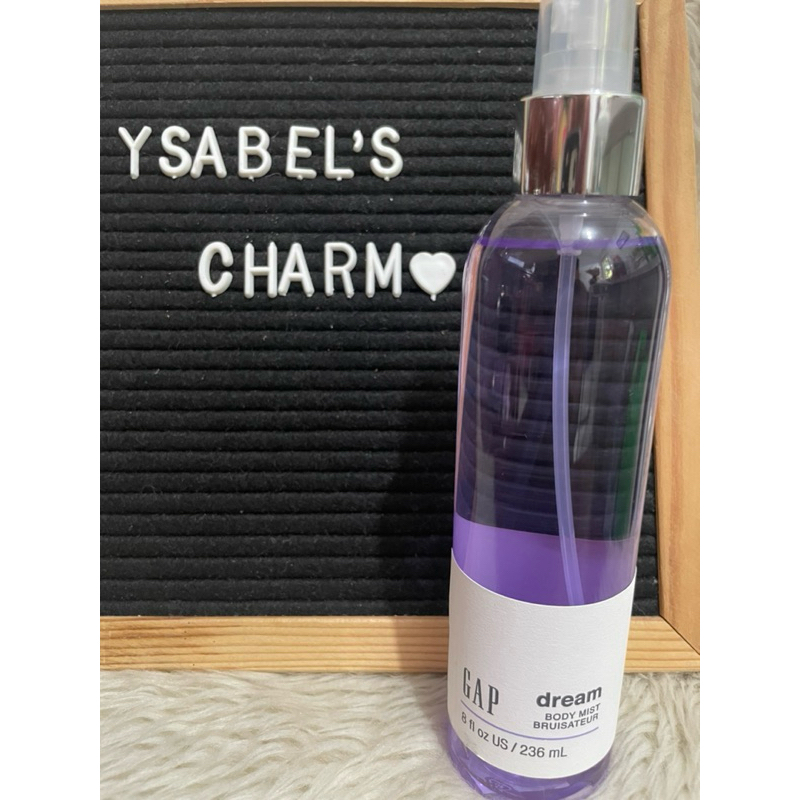 Dream by Gap Body Mist, 8 fl oz/236mL (with wet stain on the label ...