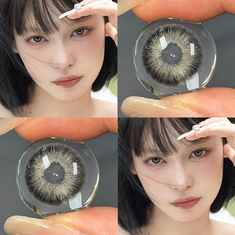 Midroo 2PCS\Pair OMG Brown contact lenses color contact lenses Graded 0 ...