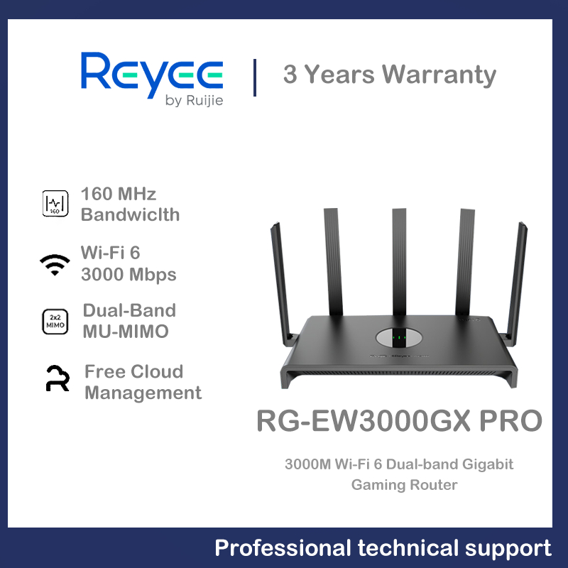 Ruijie-Reyee RG-EW3000GX PRO 3000M Wi-Fi 6 Dual-band Gigabit Gaming ...