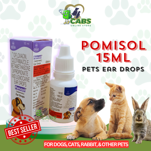 POMISOL EAR DROPS 15mL/EAR DROP FOR PETS/PARA SA TENGA NG ASO AT ...