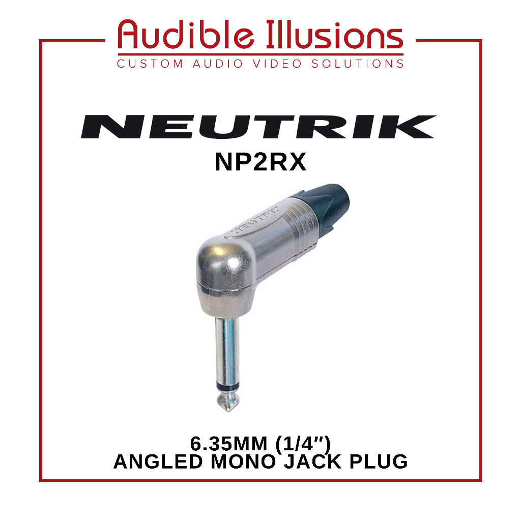 Neutrik NP2RX R/A 1/4" 2Pole Plug 6.35mm (1/4″) Angled Mono Jack Plug ...
