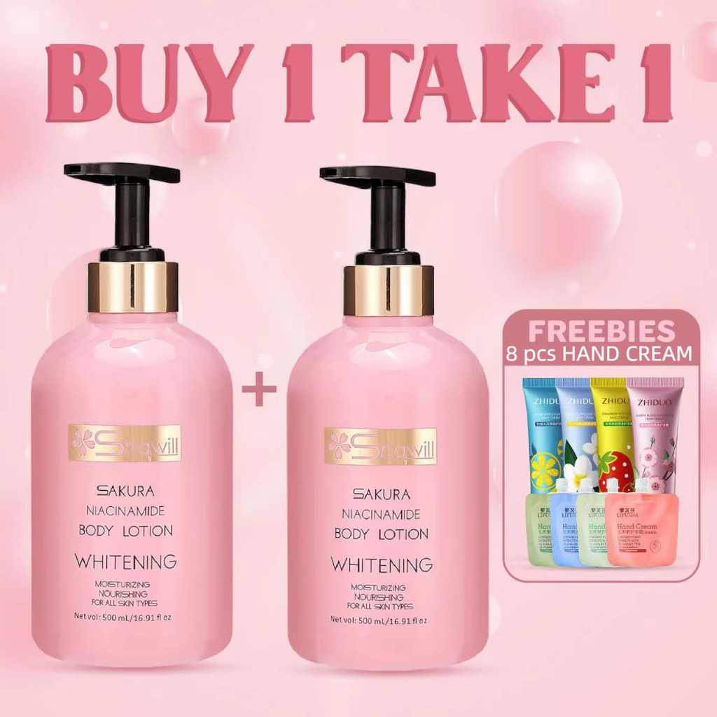 Shawill niacinamide body lotion sakura blossom care whitening lotion cherry extract moisturizing ...