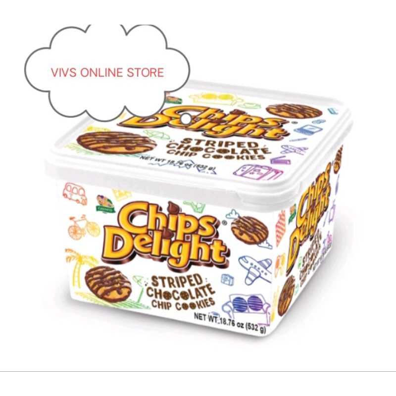 Chips Delight Striped Chocolate Chips Cookies ( 532g ) | Shopee Philippines