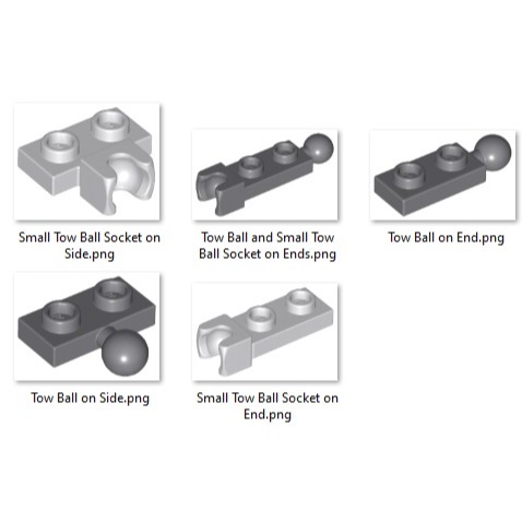 Part: Plate, Modified 1 x 2 with Tow Ball and Tow Ball Socket | Shopee ...