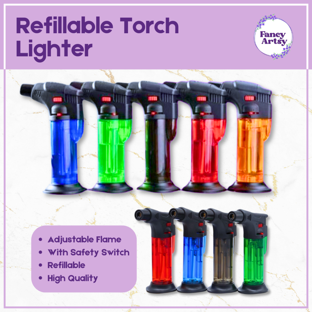 Windproof refillable jet torch lighter gas flame brazing gun tool for ...