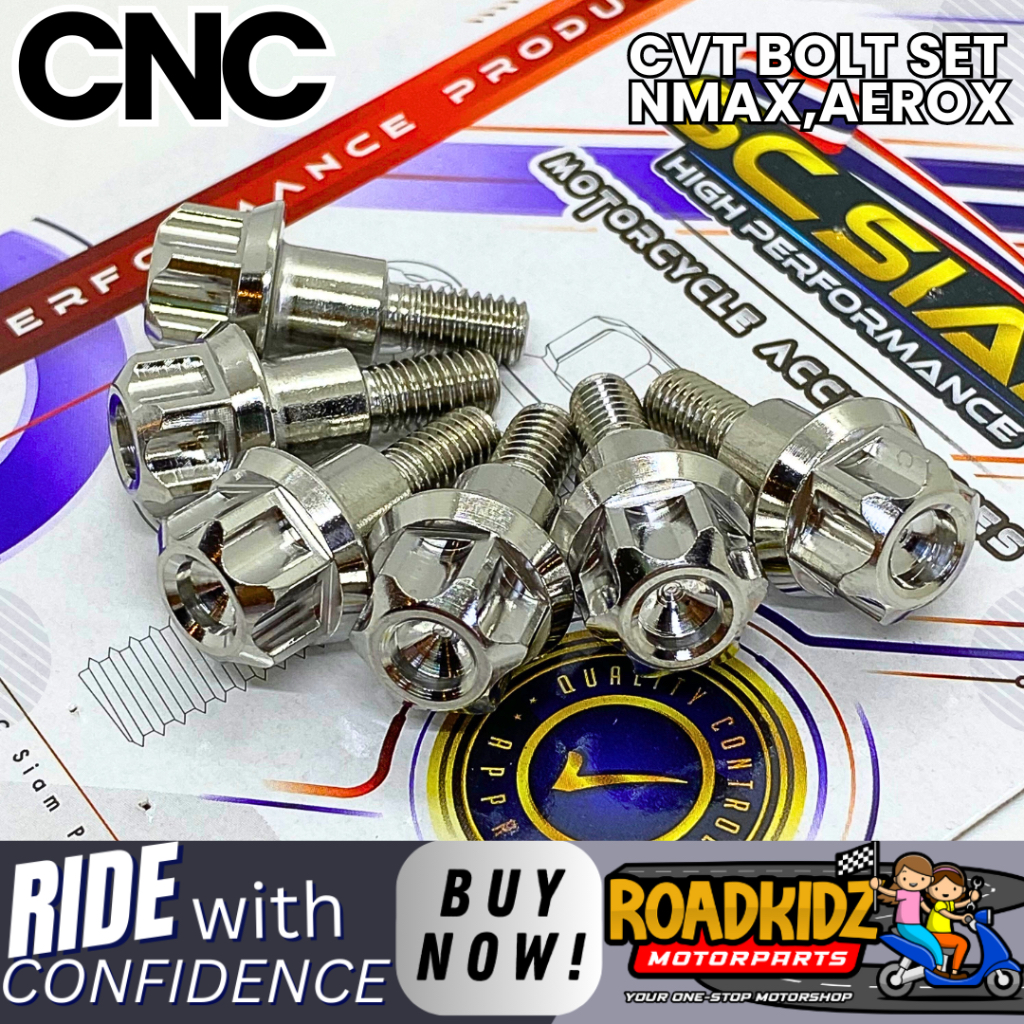 CNC CVT BOLT SET NMAX,AEROX 6PCS SC SIAM | Shopee Philippines