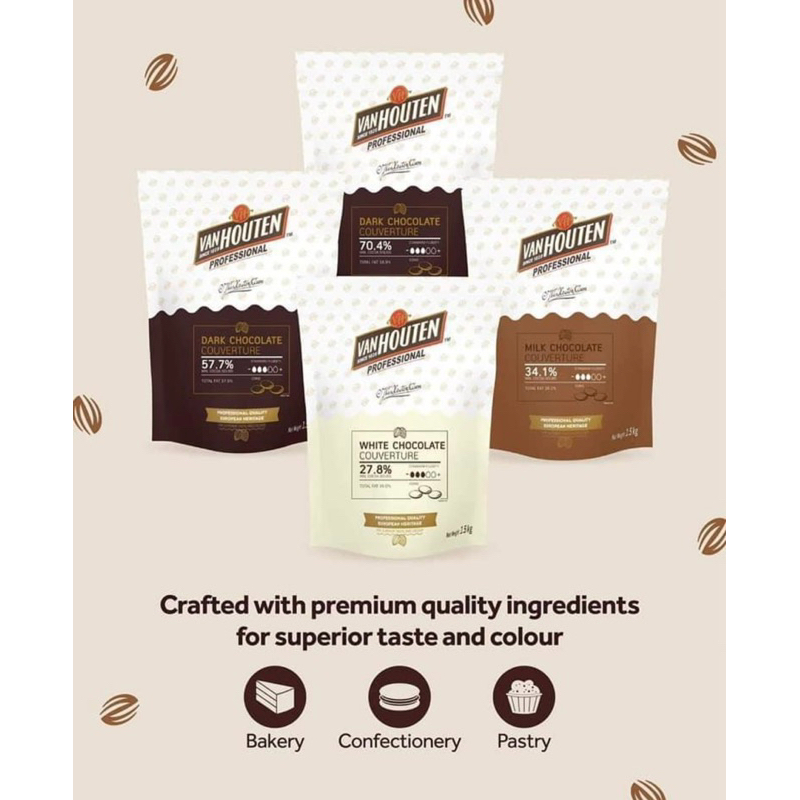 Vanhouten Couverture Callets (sold by 500g tubs) Vanhouten Chocolate ...