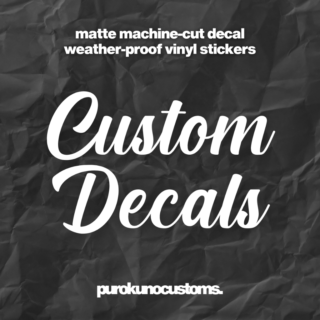 PUROKUNO Personalized Matte Vinyl Decal Waterproof Sticker Name or Logo ...