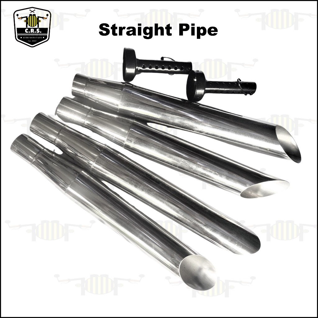 Motorcycle Exhaust pipe canister-straight pipe-cafe racer and scrambler ...