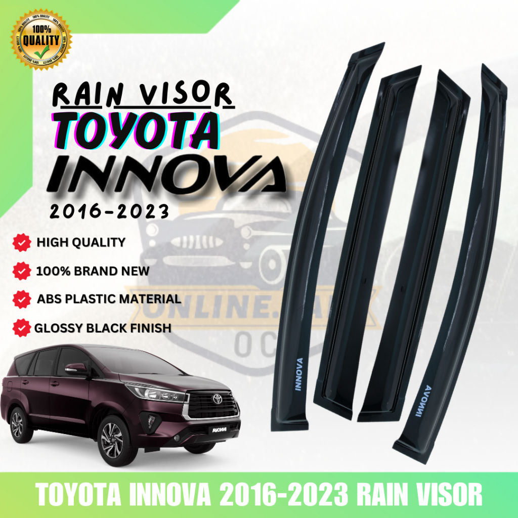 OC TOYOTA INNOVA 2016 2017 2018 2019 2020 2021 2022 2023 RAIN VISOR ...