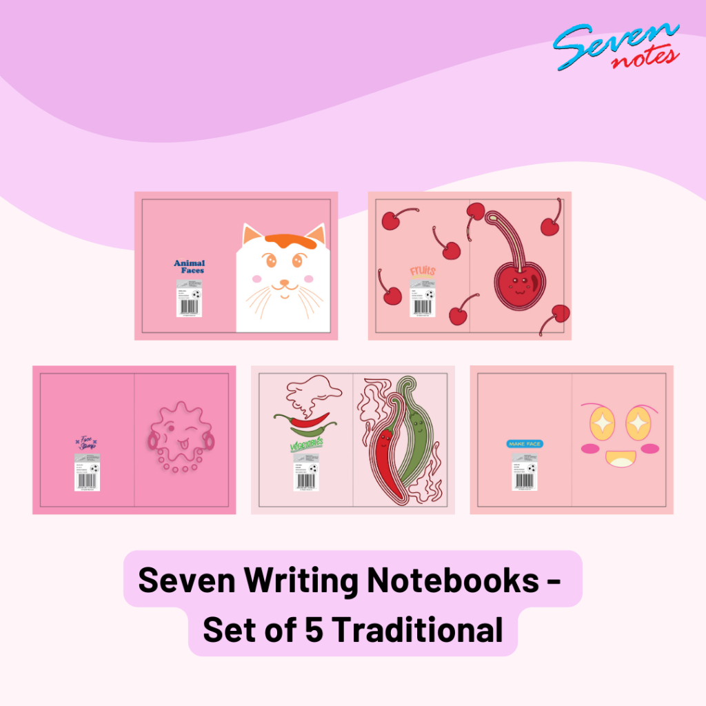 Seven Notes Writing Notebooks - Set of 5 Traditional | Shopee Philippines