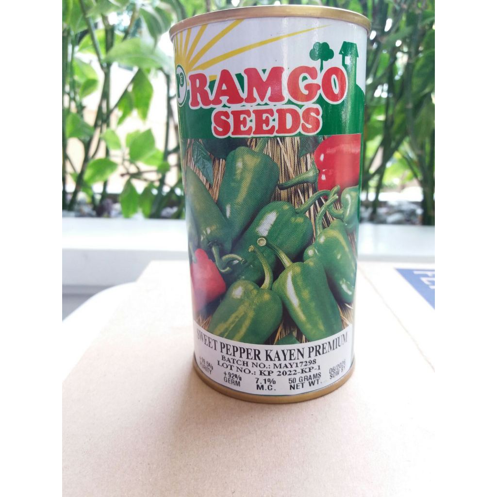 Ramgo Bell Pepper Sweet Pepper Kayen Premium Seeds (50 Gr Can) | Shopee ...
