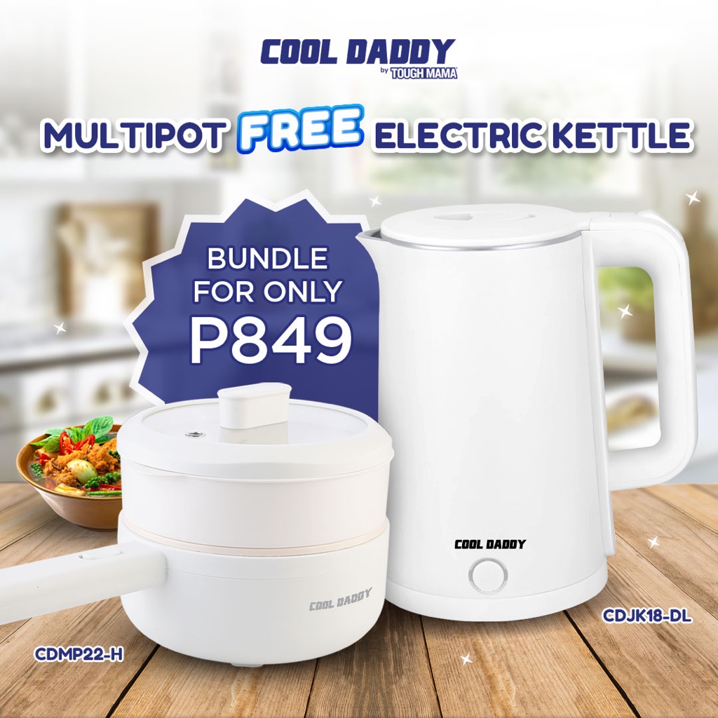 Cool Daddy by Tough Mama CDMP22-H Multicooker with Handle White Multipot Steamer 2.2L Fast ...