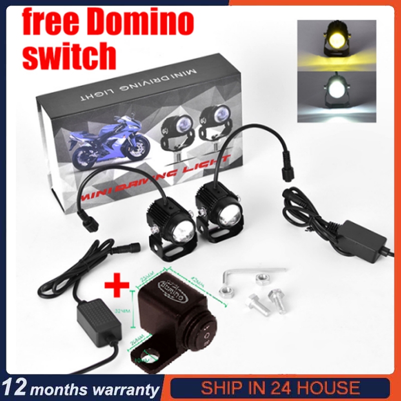 【24H Ship】2PCS Mini Driving Light White+Yellow Pair With Free Domino ...