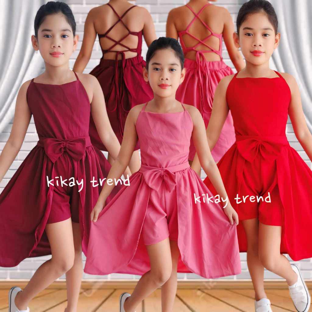 KIKAY TREND I LYZA FIT 8-10 YEARS OLD KIDS ROMPER DRESS | Shopee ...