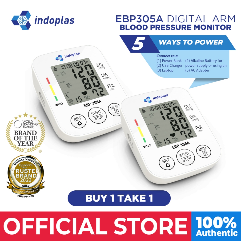 Indoplas EBP305A USB-C Powered Blood Pressure Monitor - BUY 1 TAKE 1 ...