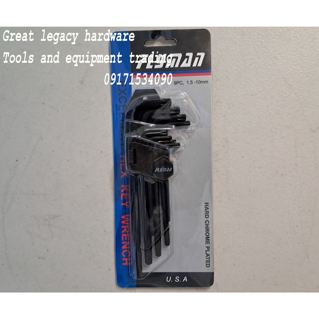Flyman 9 Pcs. Allen Wrench Set (FLOWER KEYS) | Shopee Philippines