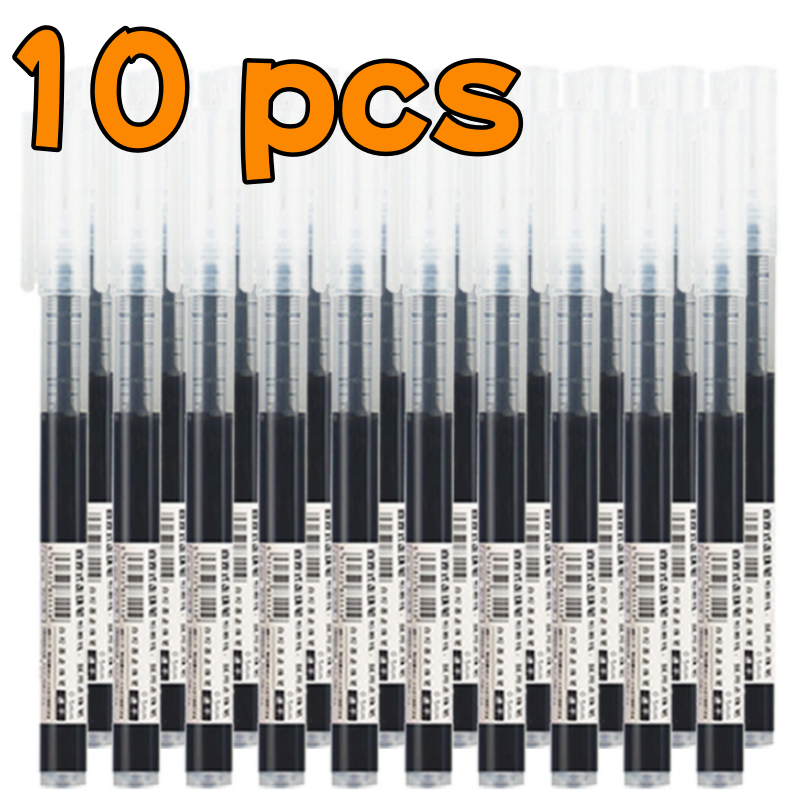 10 20 50 Pcs Straight Liquid Rollerball Ball Gel Pen 0.5mm Quick-Drying ...