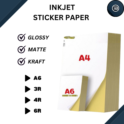 INKJET waybill Sticker Paper for Shopee Waybill Matte (3r/4r/5r/A6 ...