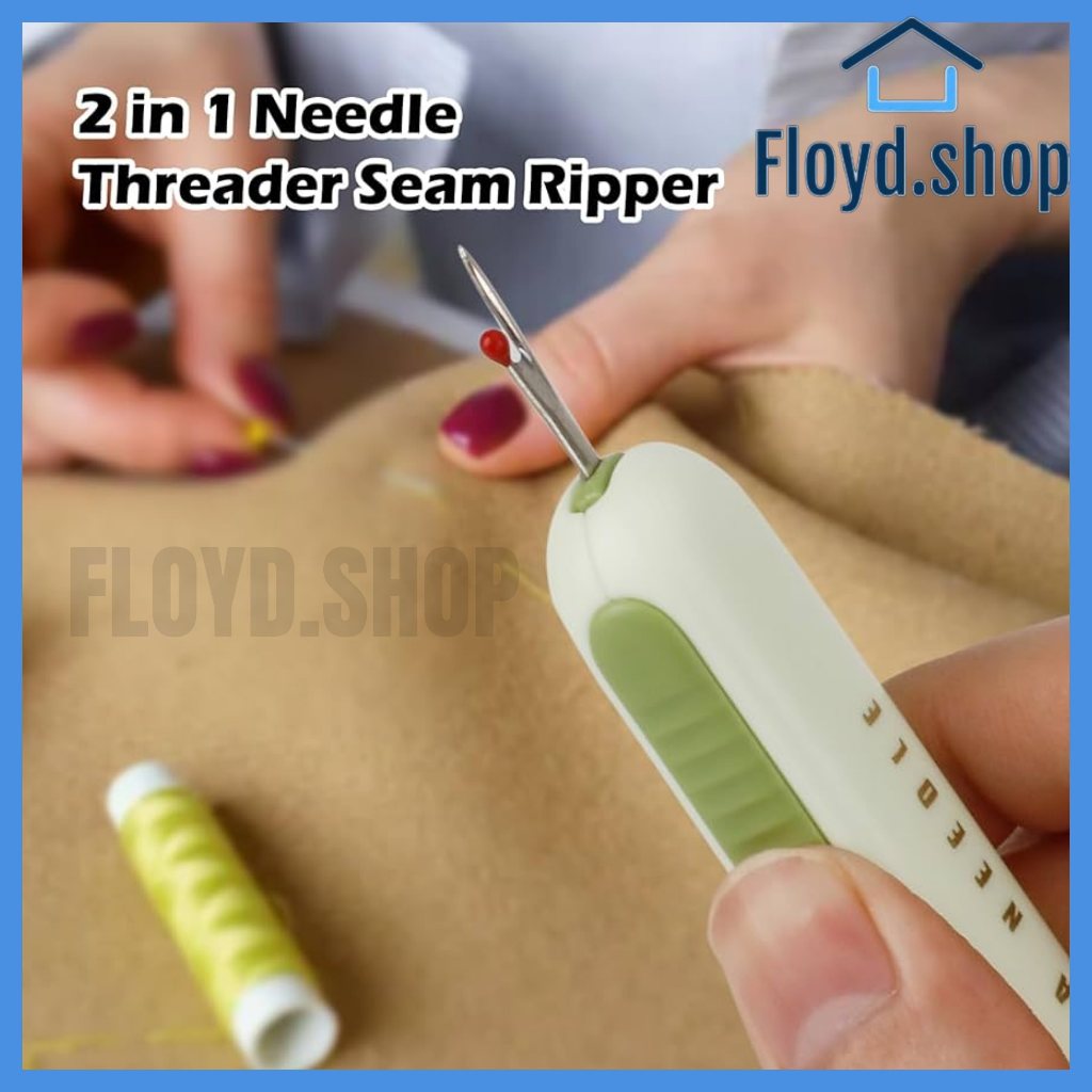 2 in 1 Sewing Needles Threader Seam Ripper Remover Tool for Hand Sewing ...