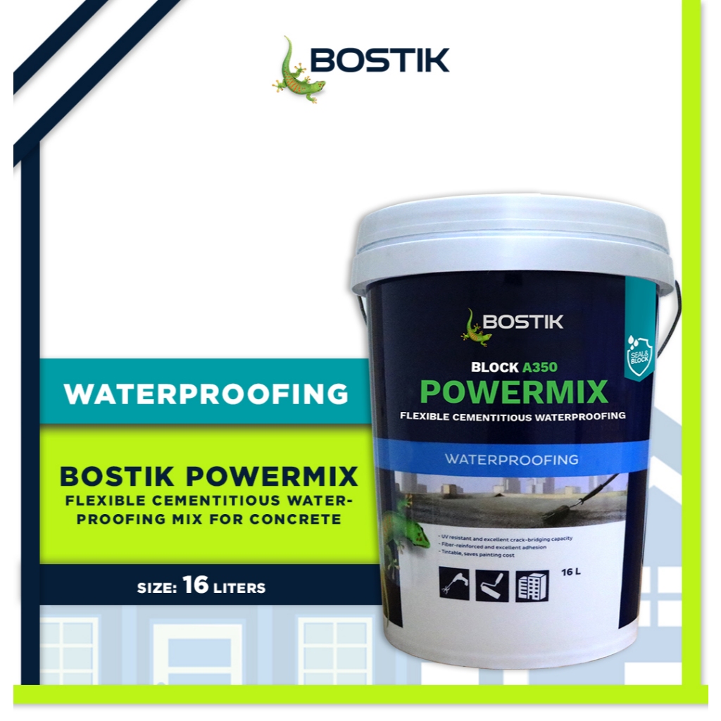 Bostik Block A350 Powermix Flexible Cementitious Waterproofing Mix For ...