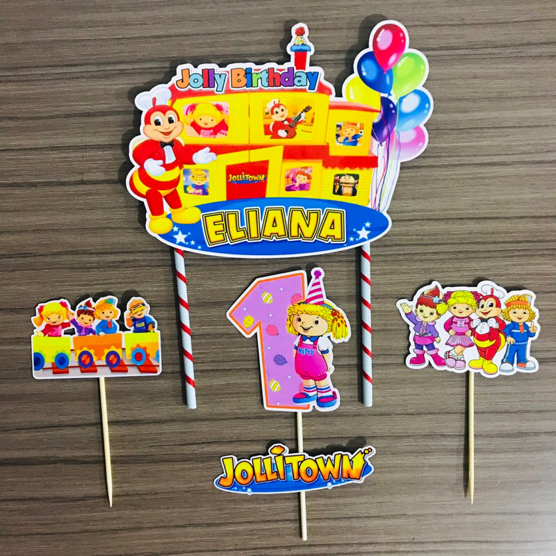 Jollitown Jollibee Cake Topper Cupcake Topper Cake Decoration | Shopee ...