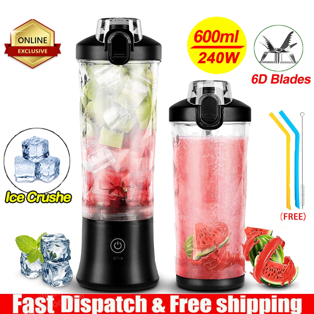 Blender Tumbler Original 600ML Rechargeable Portable Electric Juicer ...