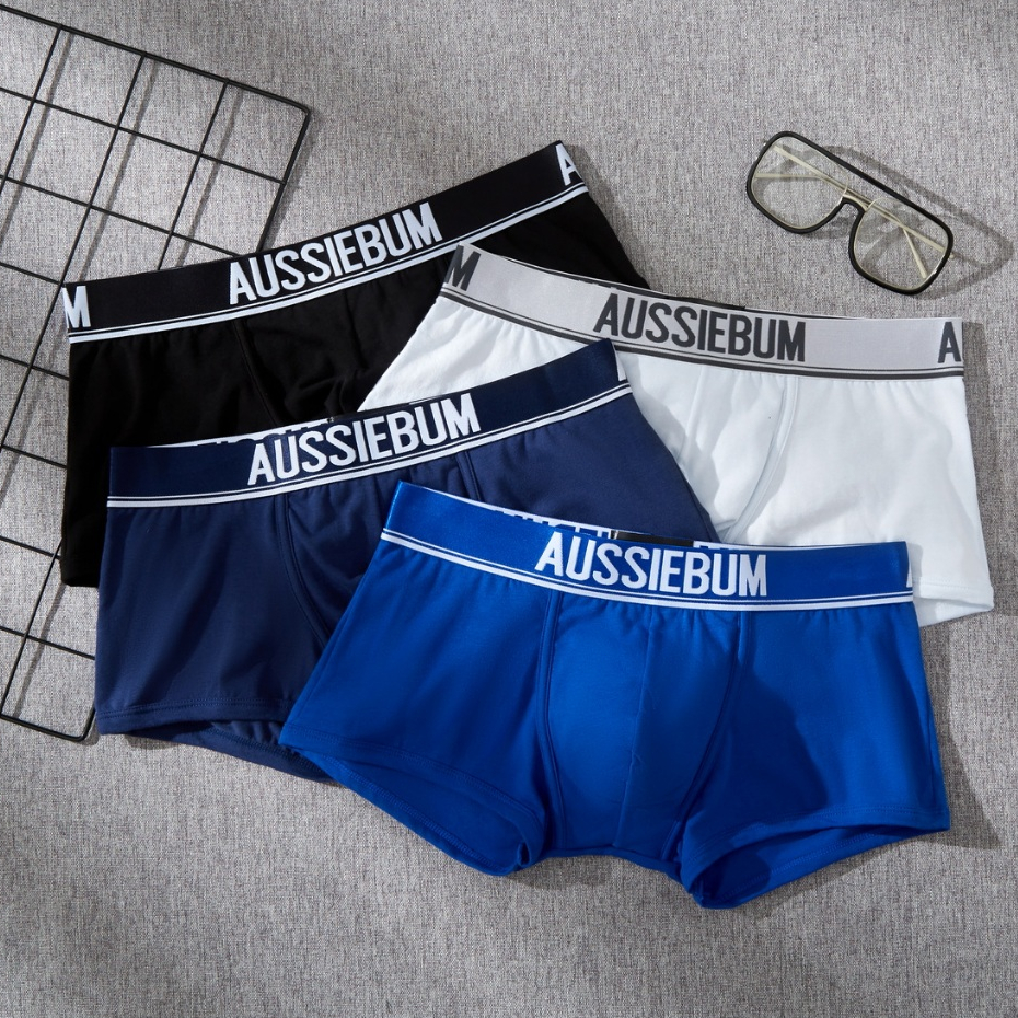Aussie Bum Men Plain Color Cotton Boxer Briefs Boxers Man Quality ...