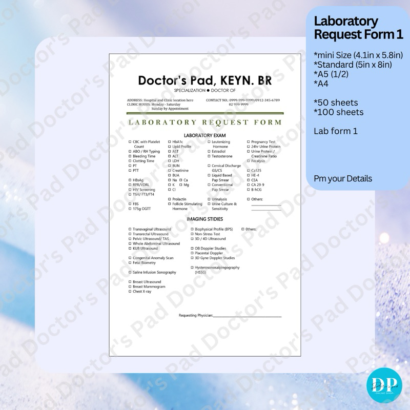 laboratory request form | Shopee Philippines