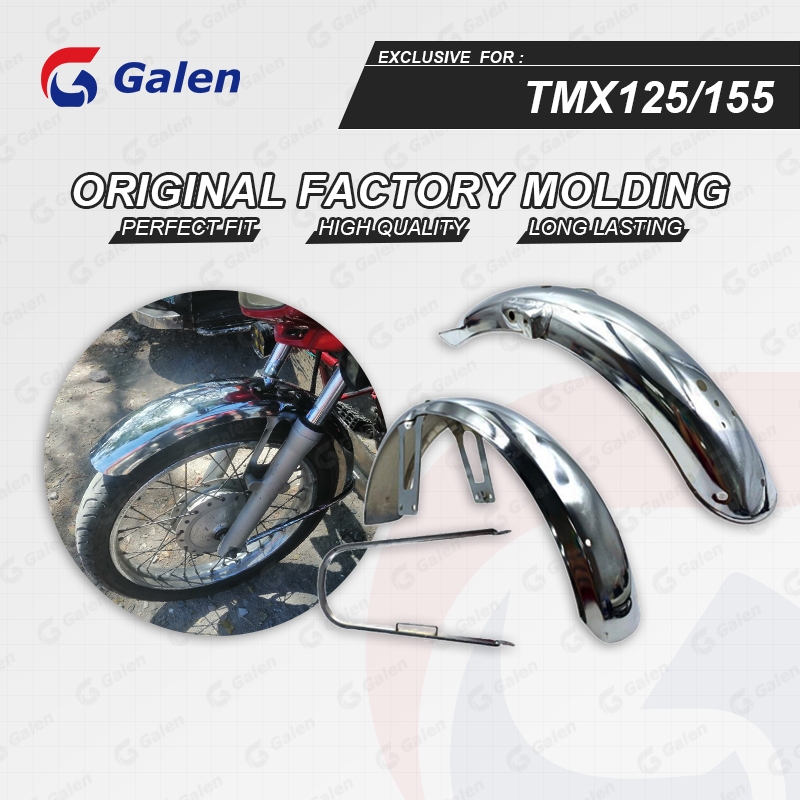 Motorcycles TMX Front and rear Fender with bracket Genuine silver ...