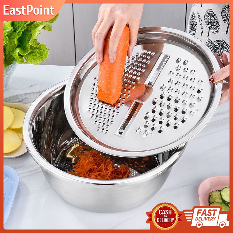 Stainless Steel Drain Basin Multi-functional Rice Washing Basin Slicing ...