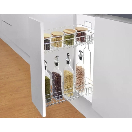 WDL-Spice Rack Condiments Rack 2 layer Pull out High quality stainlees ...