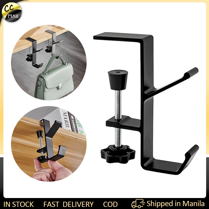 Desk Mount Bag Holder Hook Detachable Desk Side Hanger Adjustable Table ...