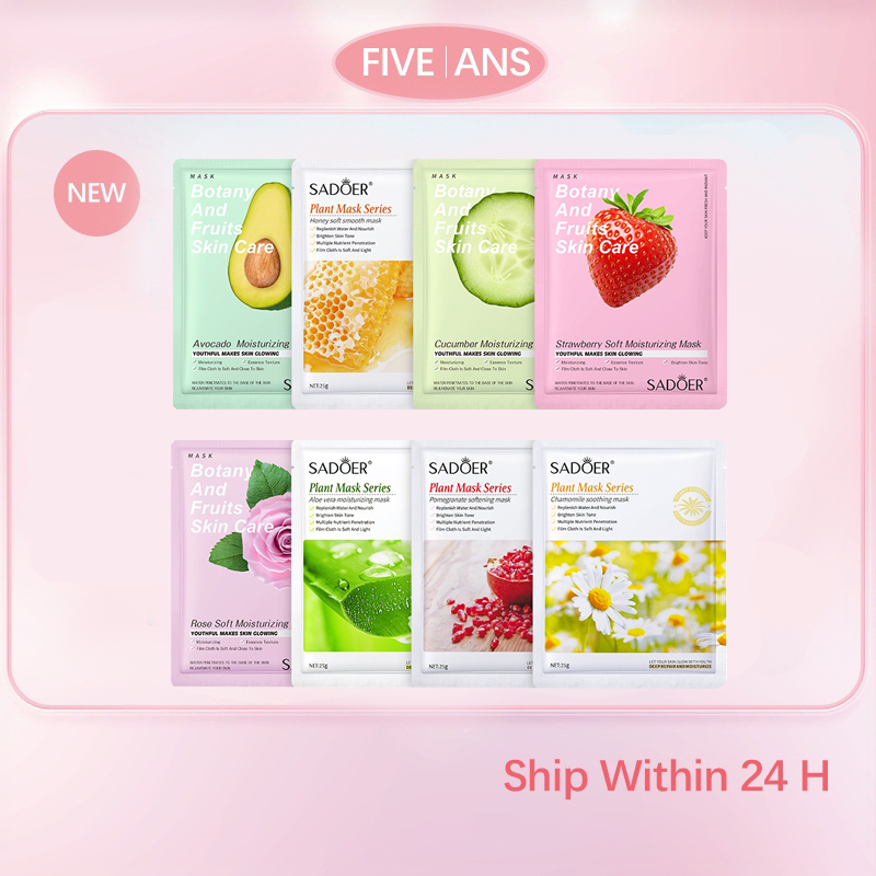 SADOER Korean facial mask anti-wrinkle moisturizing whitening pore shrinking botanical Fruit ...