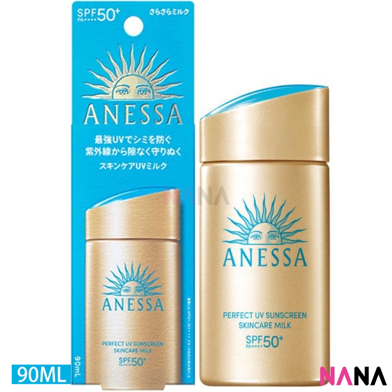 Anessa Shiseido Perfect Uv Sunscreen Skincare Milk Spf 50+ Pa++++ 90Ml - Gold | Shopee Philippines
