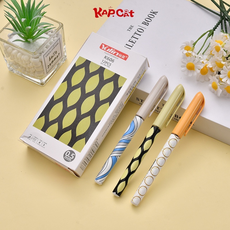 KAP.CAT YULIN K606 GEL PEN 12PCS SCHOOL SUPPLIES/GIVEAWAYS | Shopee ...
