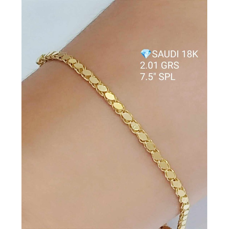 18K Saudi Gold Damascus Bracelet | Shopee Philippines