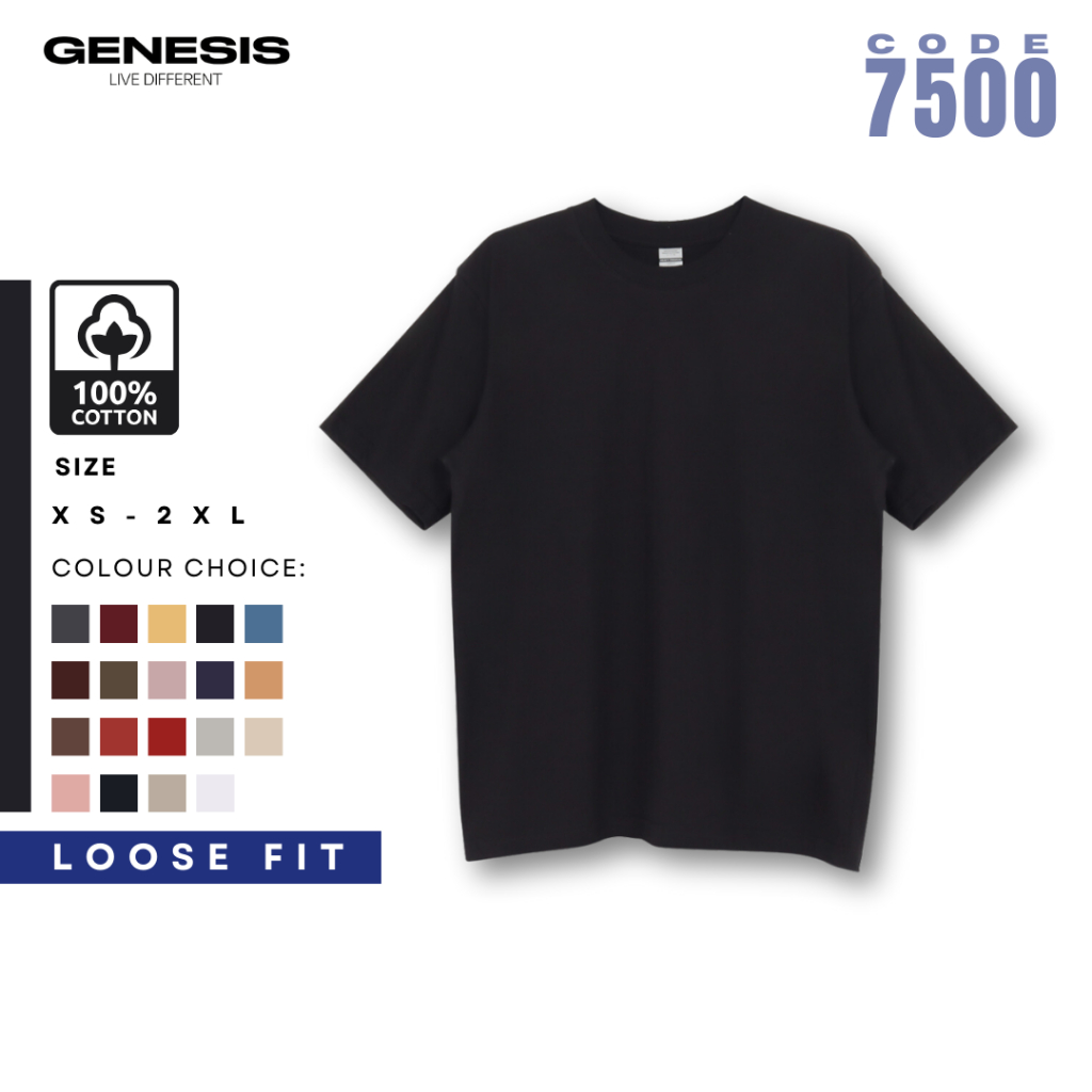 Genesis Clothing Co- (BLACK) #7500 HEAVY PREMIUM OVERSIZED LOOSE FIT ...