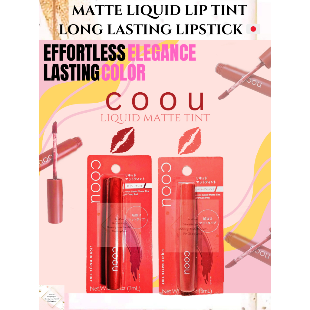 COOU Liquid Lipstick Matte Long Wearing Lipstick Japan | Shopee Philippines