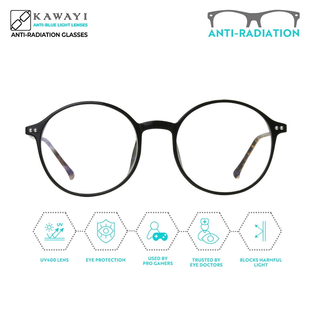 KAWAYI Anti Radiation Blue Light Blocking TR-90 Anti Blue Ray and UV ...