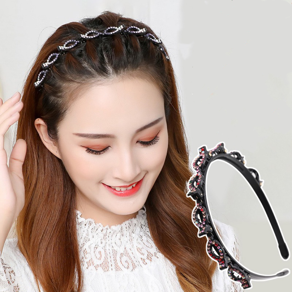 Hair Band for Women Hairpin Headbands Double Layer Twist Plait Headband ...