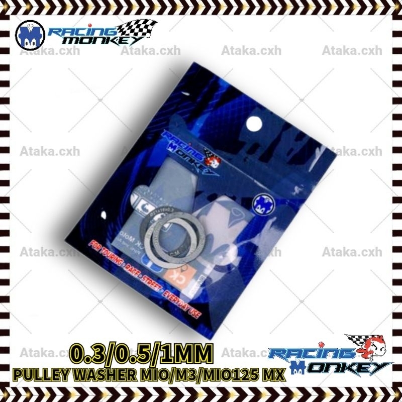 RACING MONKEY PULLEY WASHER STAINLESS 0.3/0.5MM 1MM FOR MIO SPORTY ...
