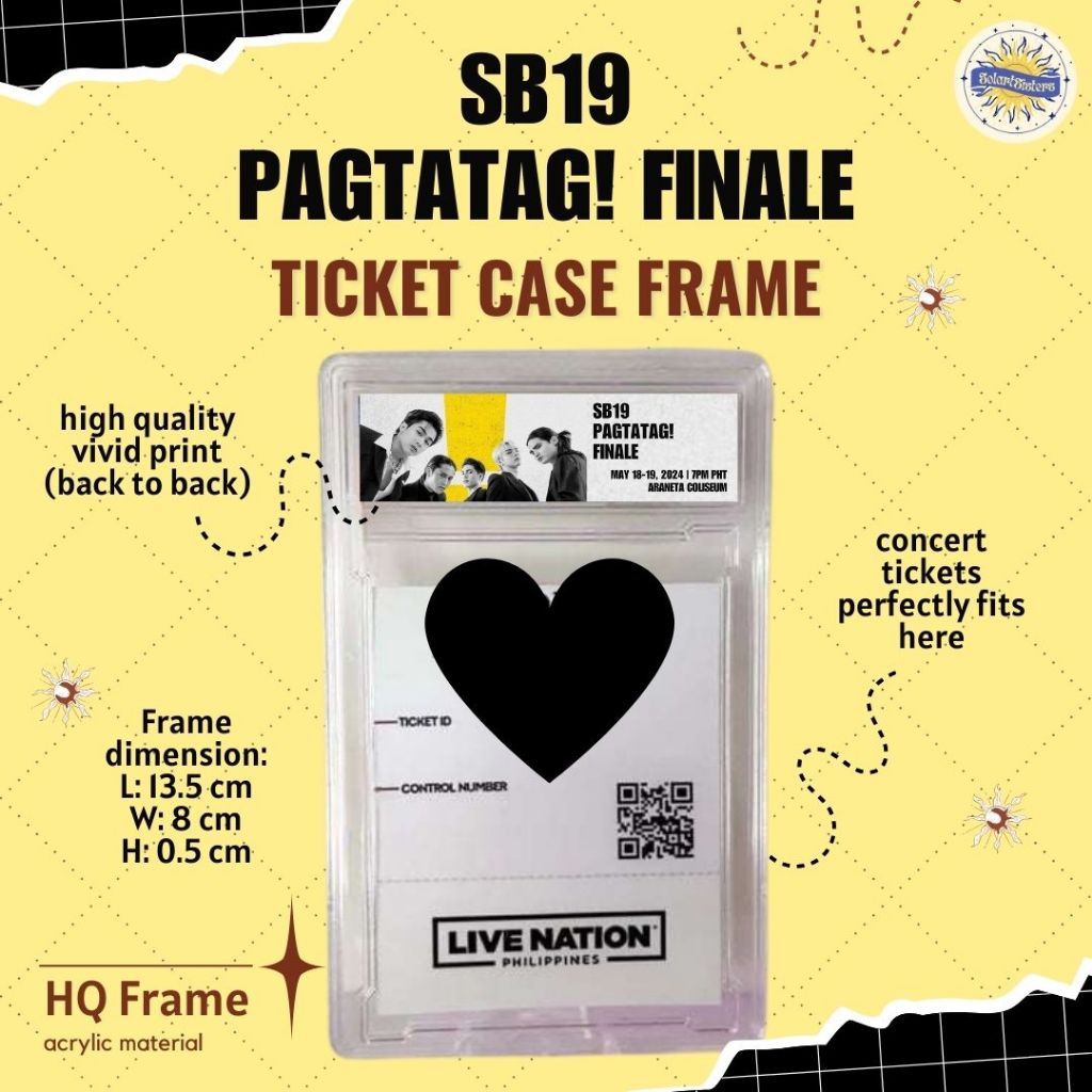 SB19 Pagtatag! Finale Live On Tour Concert Ticket Case Frame Keeper ...