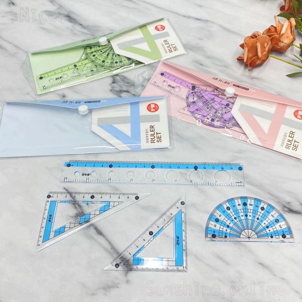 DC-202235 4in1 Multifunctional Stationery Ruler Set School Supplies ...