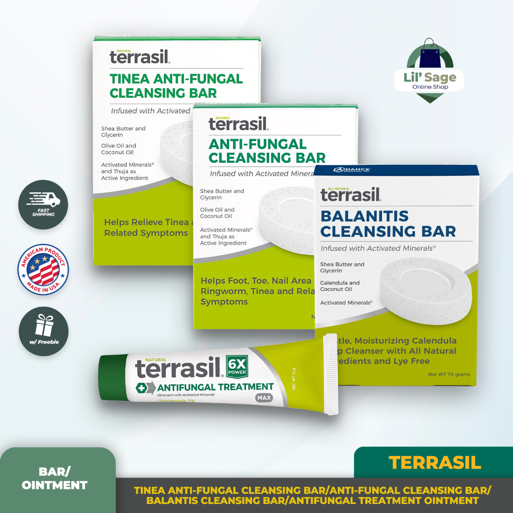 Terrasil Tinea Antifungal/Balanitis Cleansing Bar / OIntment | Shopee ...