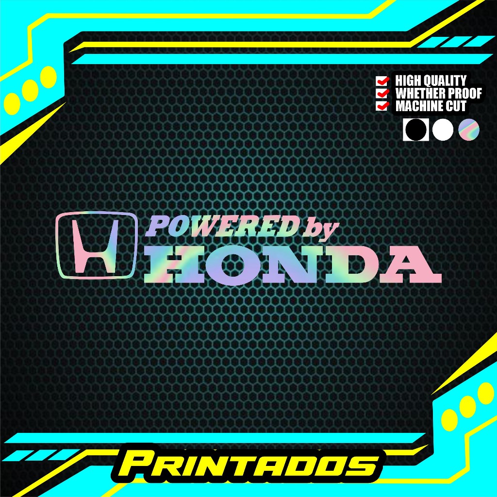 ORIGINAL POWERED BY HONDA decal sticker cutout for car , motorcycle and ...