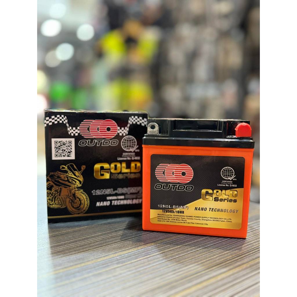 ORIGINAL OUTDO GEL GOLD BATTERY UTX4L-BS / UTX5L-BS / 12N5L-BS / UTX7A ...